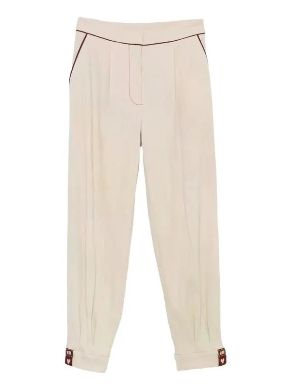 Antonio Marras Contrast-piping Pleated Trousers - Neutrals