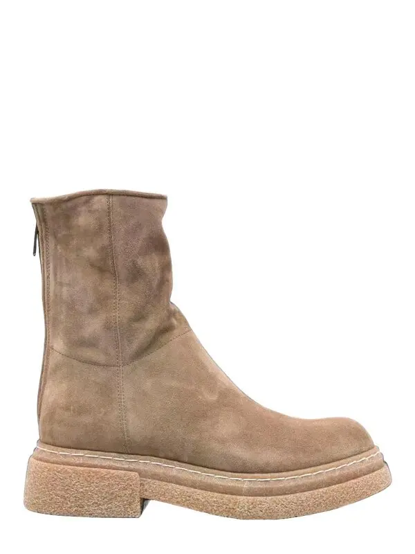 ALBERTO FASCIANI Gill Suede Chunky-sole Ankle Boots - Neutrals