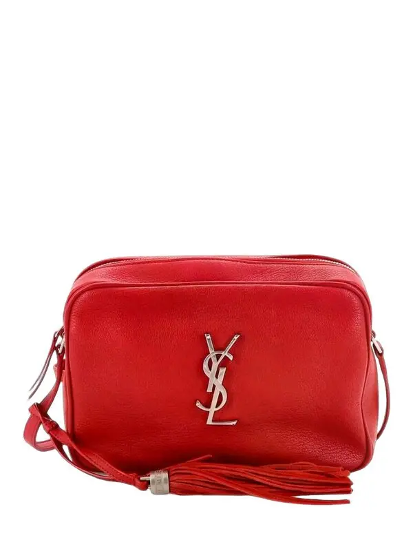 Saint Laurent Lou Camera Bag Leather Small Cross Body Bag - Red