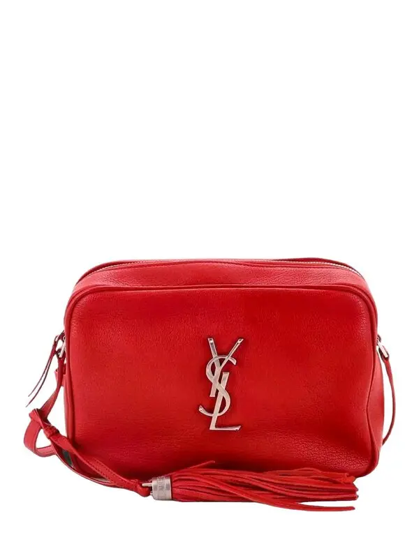 Saint Laurent Lou Camera Bag Leather Small Cross Body Bag - Red