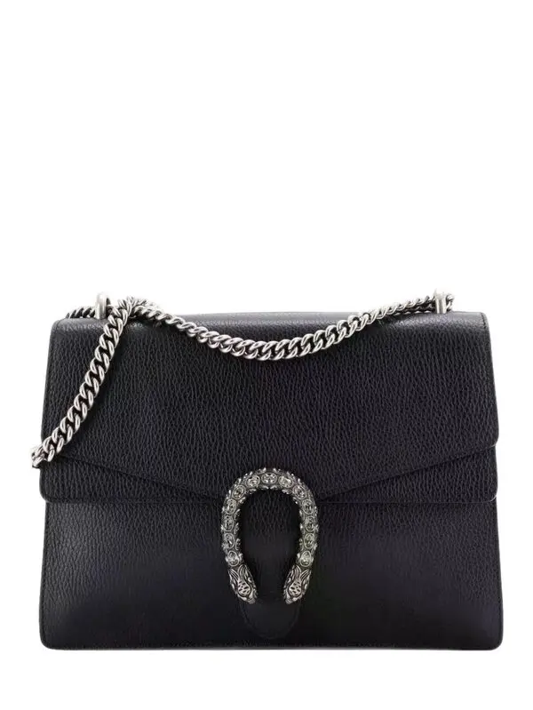 Gucci Dionysus Leather Medium Shoulder Bag - Black