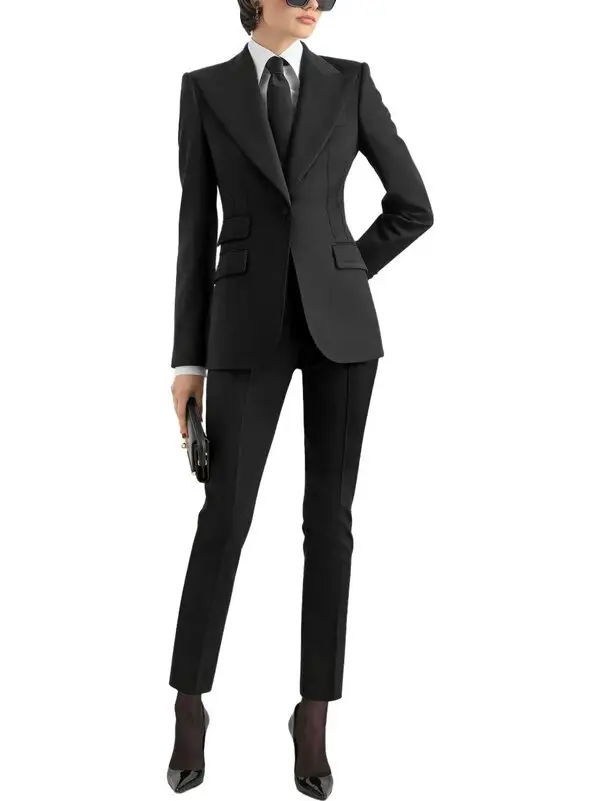 Dolce & Gabbana Bi-stretch Twill Trousers - Black