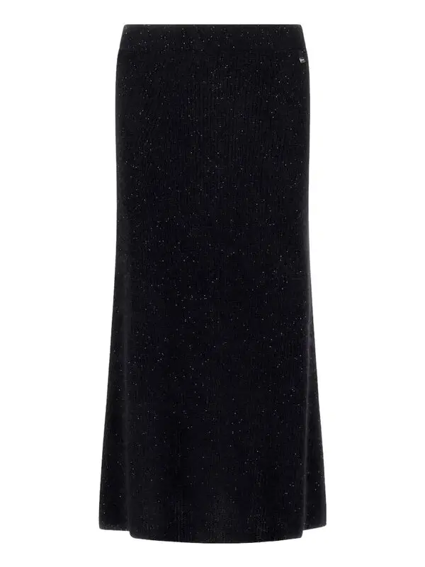 Herno Fisherman's Rib-knit Maxi Skirt - Black