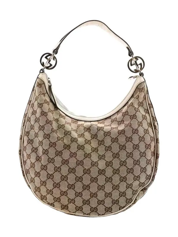 Gucci Gg Canvas Medium Hobo Bag - Brown