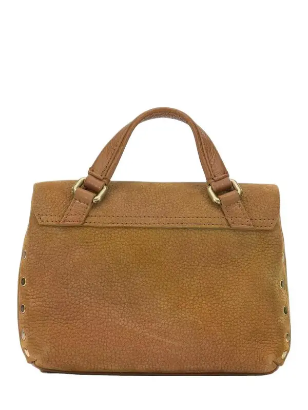 ZANELLATO Baby Postina Stud-embellished Leather Tote Bag - Brown
