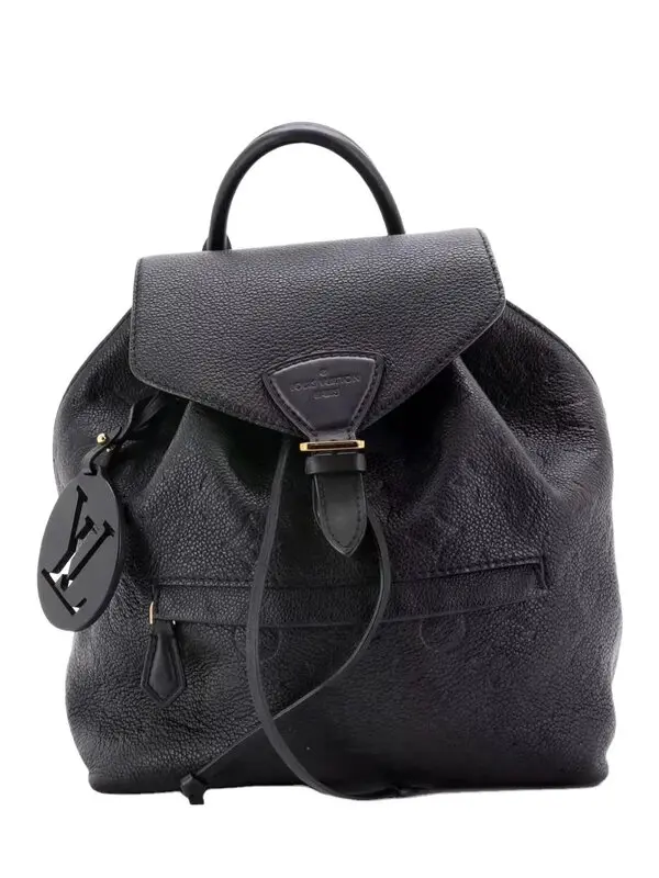 LOUIS VUITTON Montsouris Nm Monogram Empreinte Leather Pm Backpack - Black