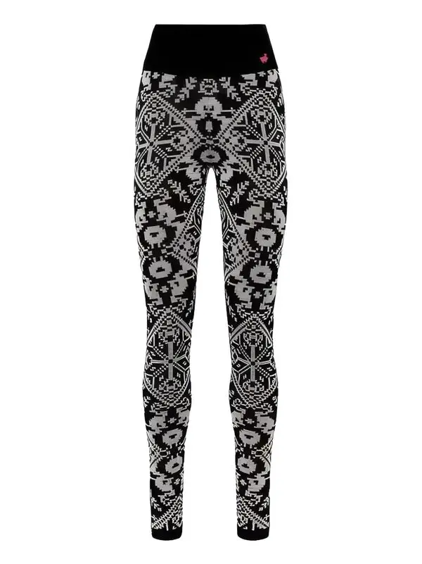 Kari Traa Fair Isle-knit Leggings - Black