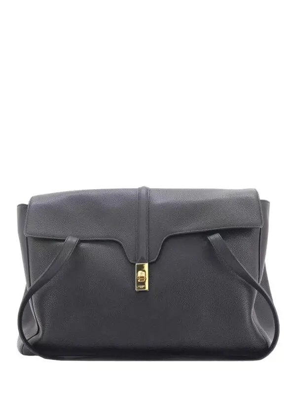 Celine Grained Calfskin Soft 16 Large Shoulder Bag - Black