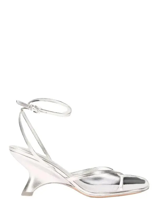 Simkhai Kelsey Leather Sandals - Silver