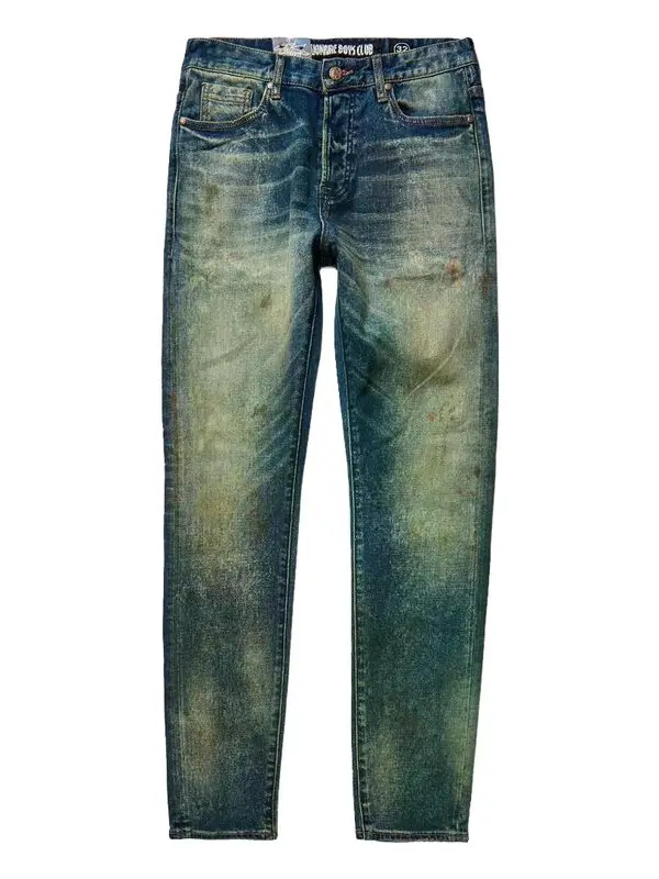BILLIONAIRE BOYS CLUB Embroidered Bootcut Jeans - Blue