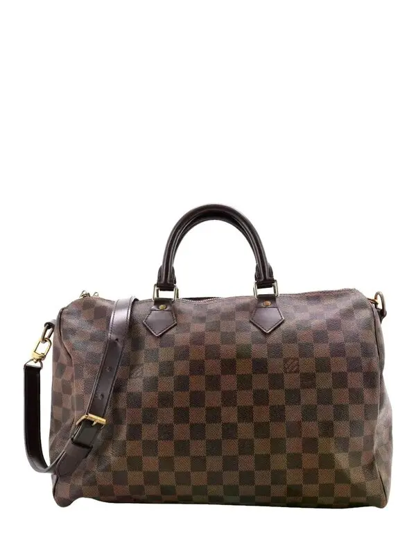 LOUIS VUITTON Speedy Bandouliere Damier 35 Satchel - Brown