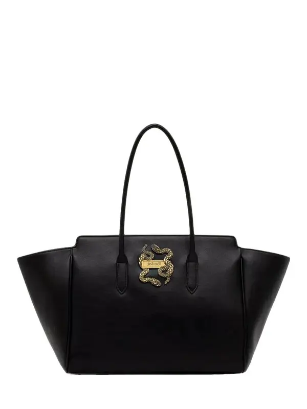 Just Cavalli Snake-plaque Tote Bag - Black