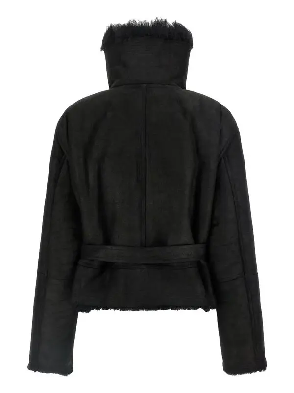 Rick Owens Cropped Flight Jacket - Black