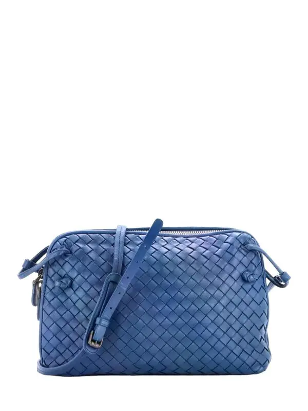 Bottega Veneta Nodini Intrecciato Nappa Small Cross Body Bag - Blue