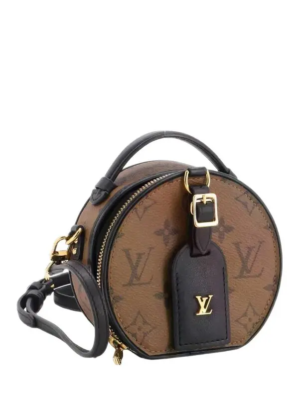 LOUIS VUITTON Reverse Monogram Canvas Mini Boite Chapeau Crossbody Bag - Black