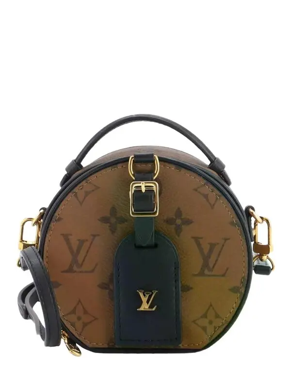LOUIS VUITTON Reverse Monogram Canvas Mini Boite Chapeau Crossbody Bag - Black