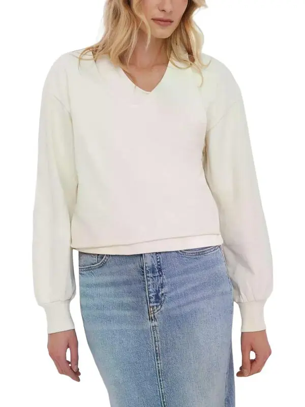 Sisley Cut-out Layered Sweater - White