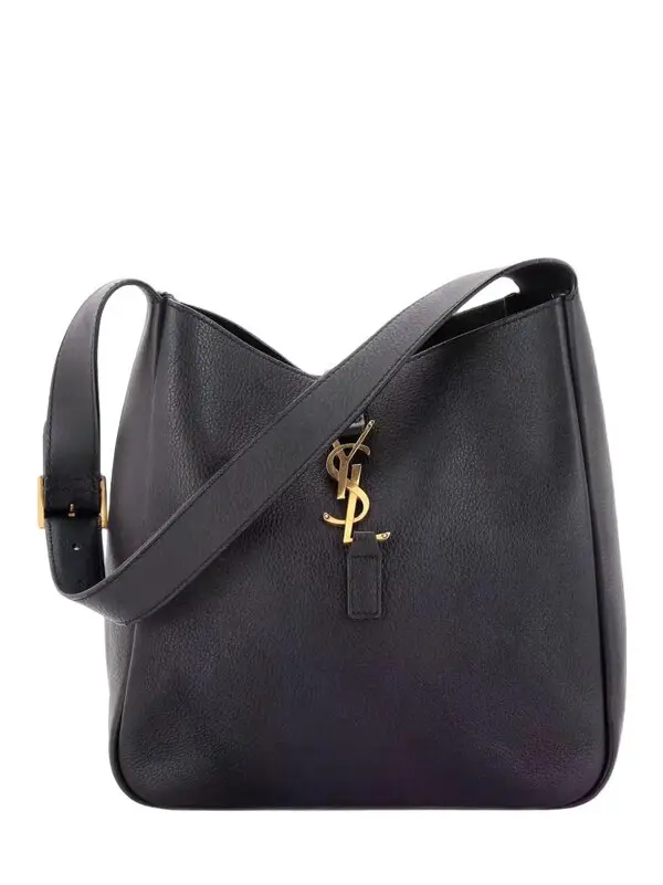 Saint Laurent Le 5 A 7 Supple Leather Small Hobo Bag - Black