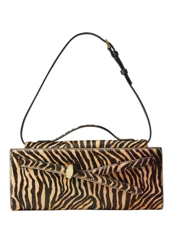 Veronica Beard Dash Zebra-print Calf Hair Shoulder Bag - Neutrals