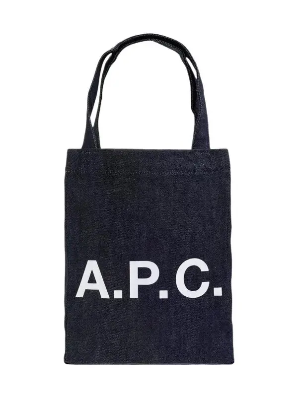 A.p.c. Logo-print Denim Tote Bag - Blue