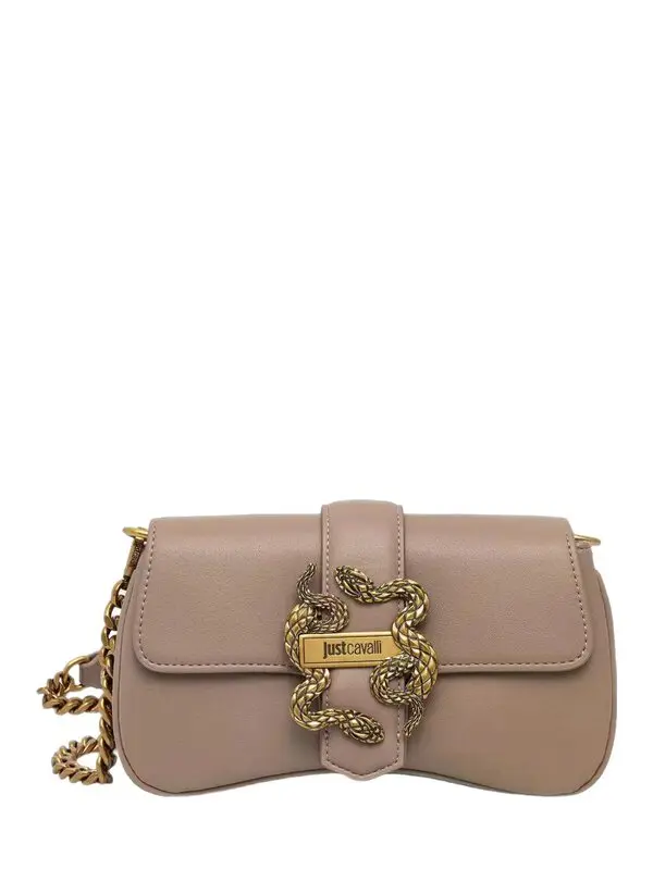 Just Cavalli Iconic Snakes Snake-plaque Crossbody Bag - Neutrals