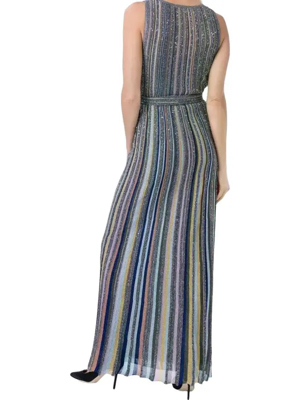 Missoni Striped Sleeveless Maxi Dress - Grey