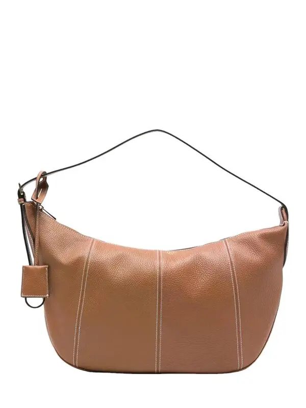 LANCEL Contrast-stitch Leather Shoulder Bag - Brown