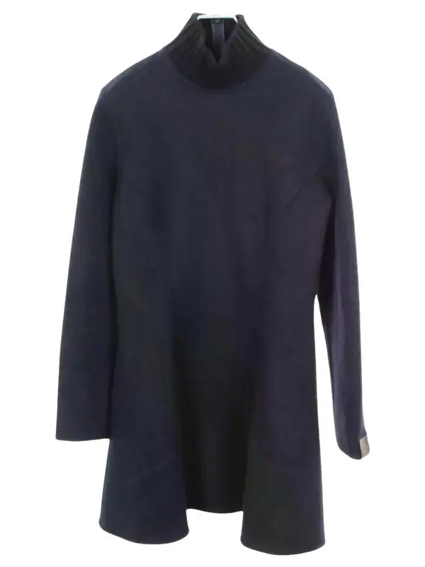 LOUIS VUITTON Mini High-neck Long-sleeve Dress - Blue