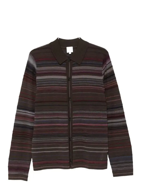 Paul Smith Long-sleeved Knitted Cardigan - Red