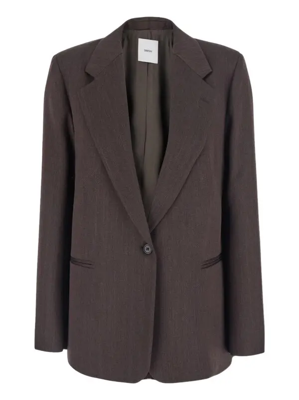 Mauro Grifoni Long-sleeve Blazer - Brown