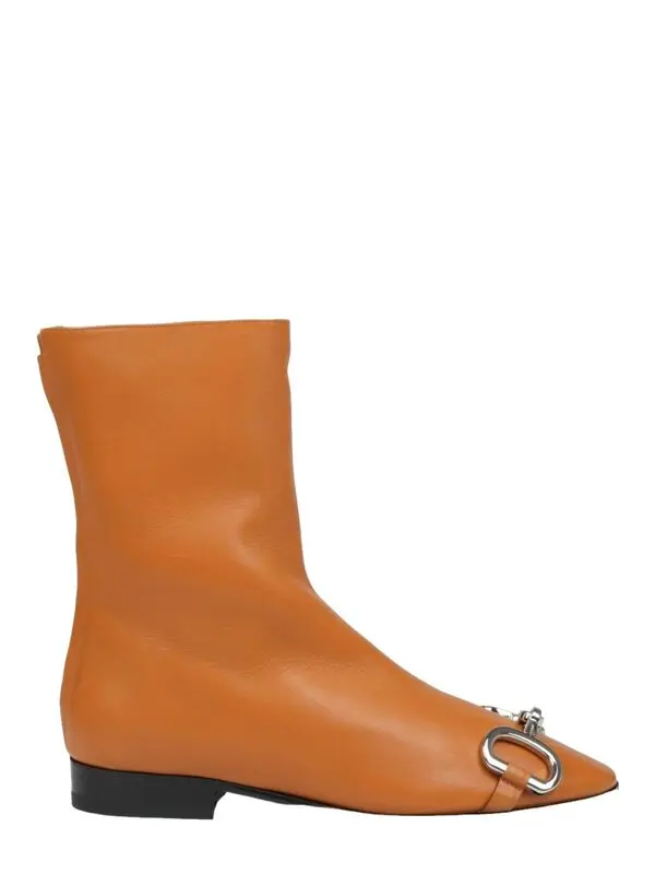 Celine Round-toe Ankle Boots - Brown