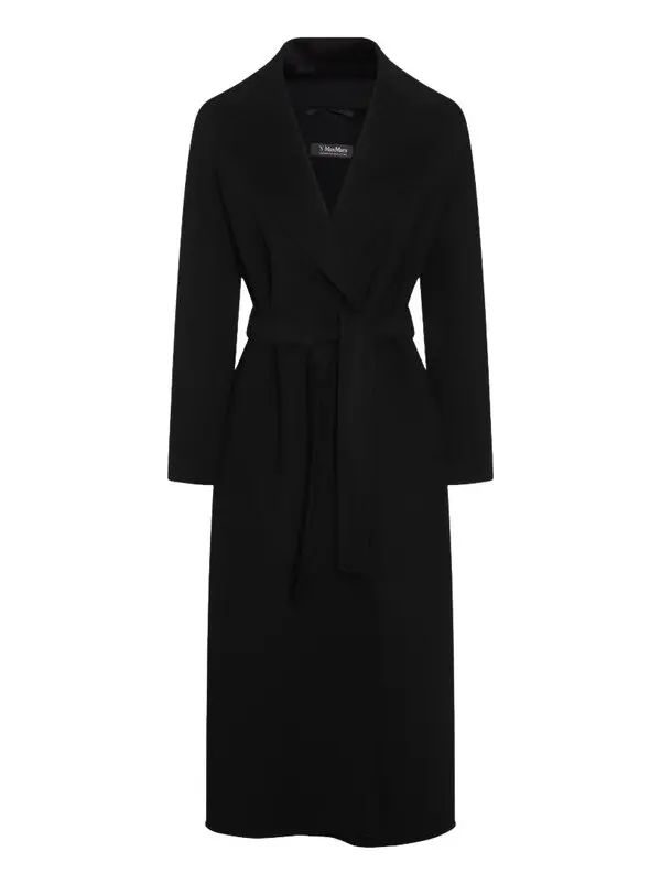 Max Mara Wool Long Coat - Black