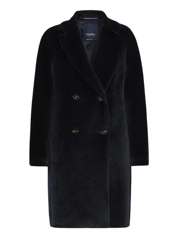 Max Mara Wool Double-breasted Coat - Blue