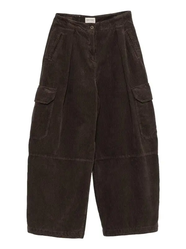 FRONT STREET 8 Corduroy Cargo Trousers - Brown