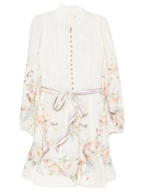 Zimmermann Valiant Linen Mini Dress - White