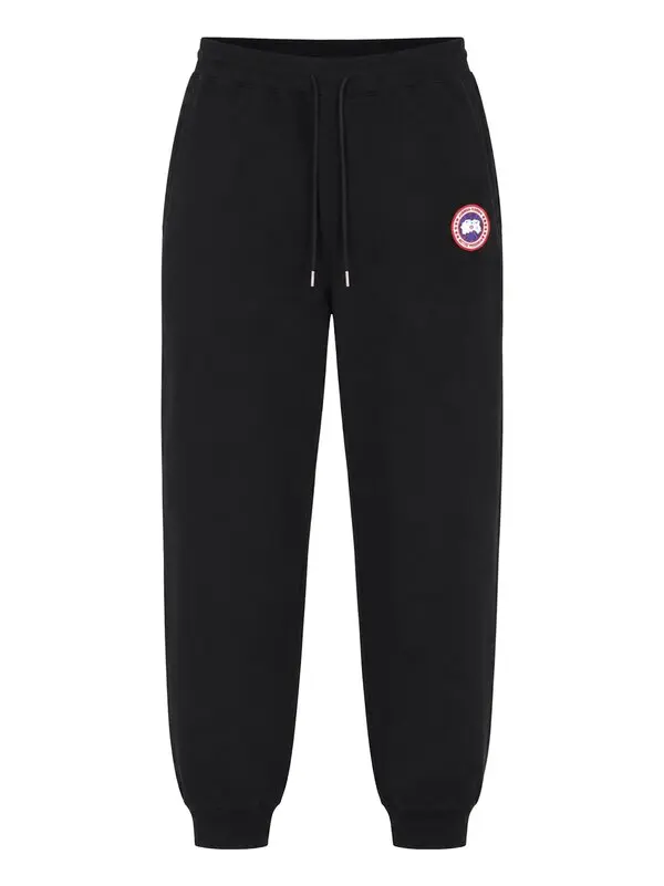 Canada Goose Pantalone Jogger Con Patch Logo - Black