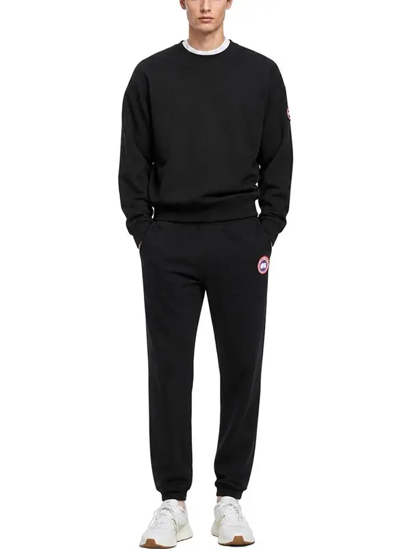 Canada Goose Pantalone Jogger Con Patch Logo - Black