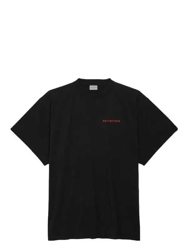 Balenciaga Back Gradient Oversized T-shirt - Black