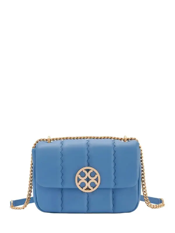 ORANGE CUBE Square Stitch Flap Bag - Blue