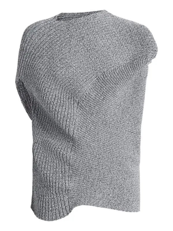 Issey Miyake Found Stone Knitted Top - Grey