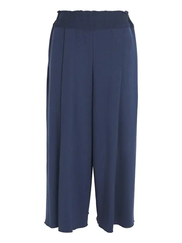 Issey Miyake Cropped Campagne Wide-leg Trousers - Blue