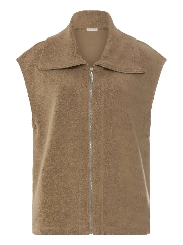 Hanro Fleece Gilet - Brown