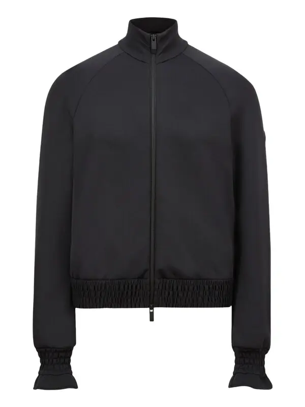 Moncler Logo Patch Zip-up Cardigan - Black