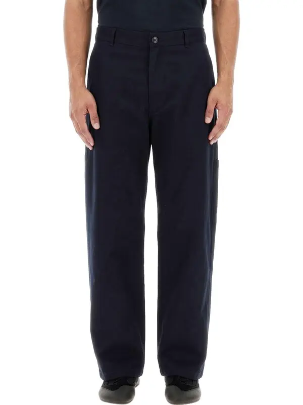 Loewe Straight-leg Twill Trousers - Navy