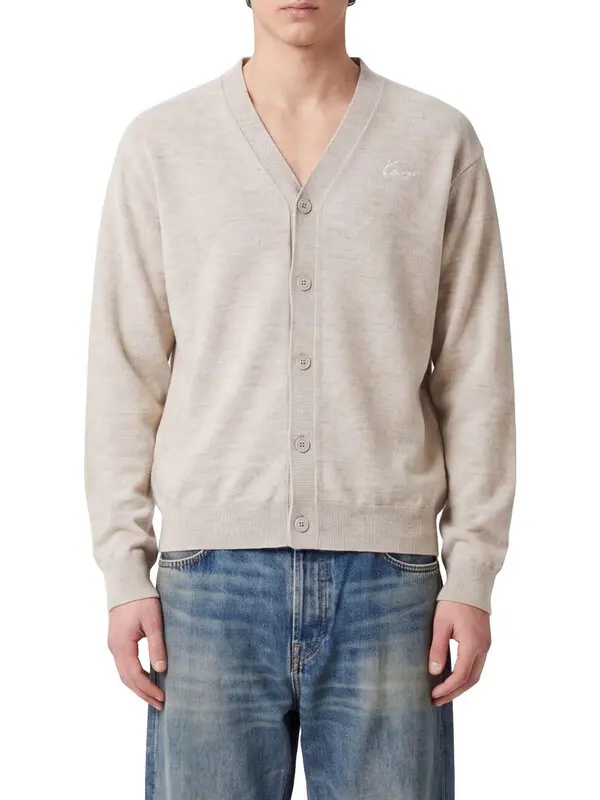 Kenzo Wool V-neck Cardigan - Grey