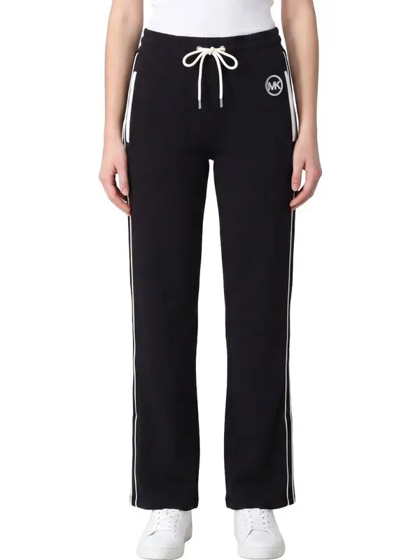 Michael Kors Jersey Joggers With Elasticated Waist And Contrast Logo - Black