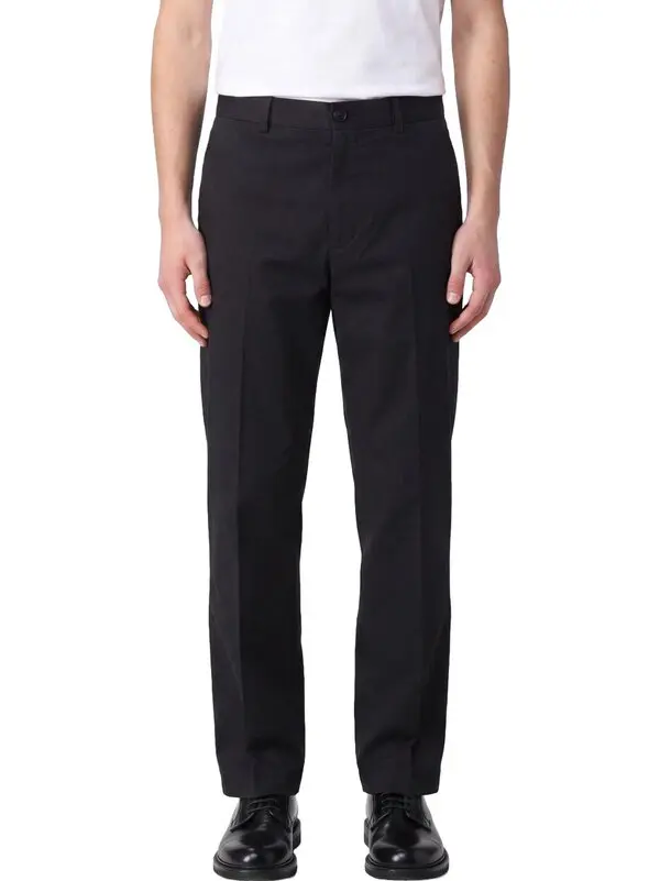 A.p.c. Dylan Straight Fit Cotton Chino Trousers With Mid-rise Waist - Black