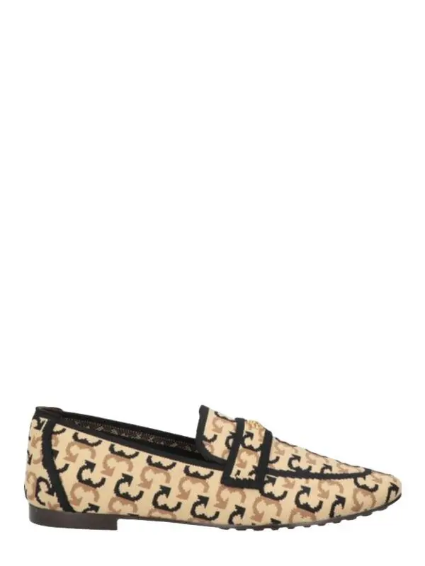 Tory Burch Brandedprint Flat Shoes - Beige