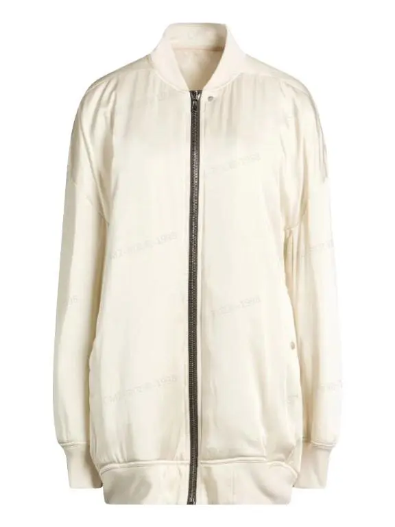 Rick Owens Minimalist Satin Bomber Jacket - Camel