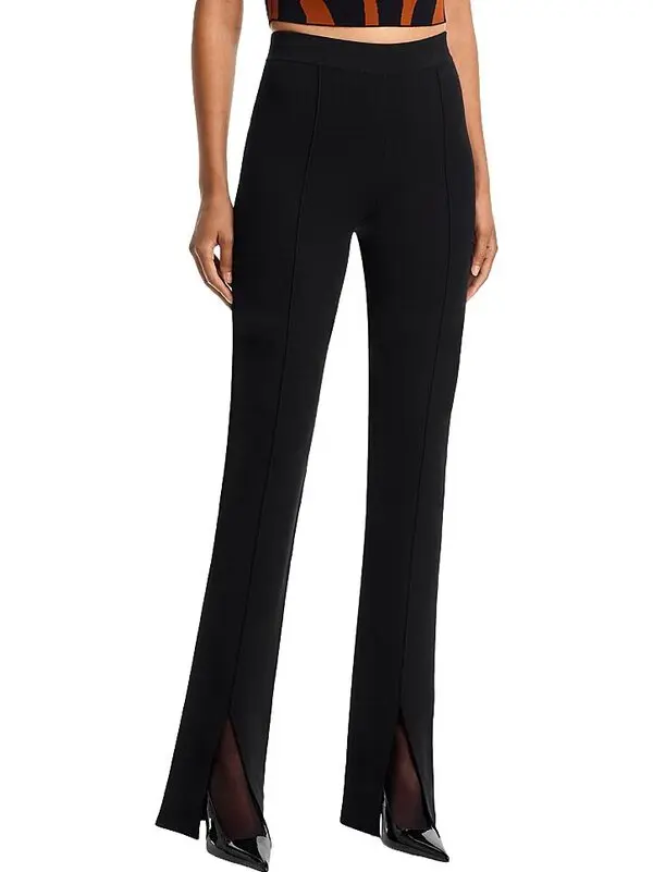 ET OCHS Salvatore Slit Cuff Knit Trousers - Black